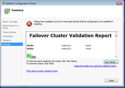 MPECS Inc. Blog: Failover Cluster Validation Report – Network Failed, Valid IP Configuration Failed